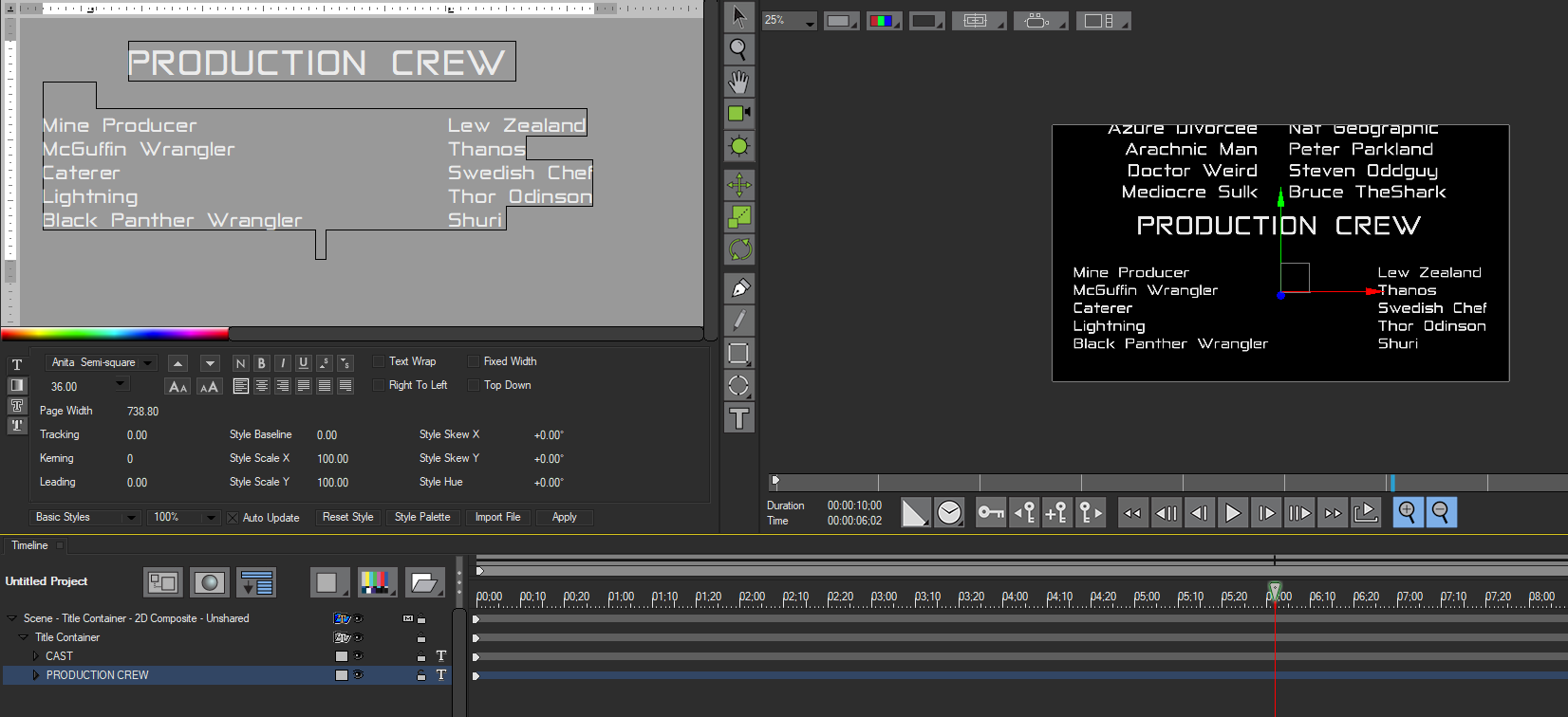 Title Studio- Creating a Credit Roll | Boris FX