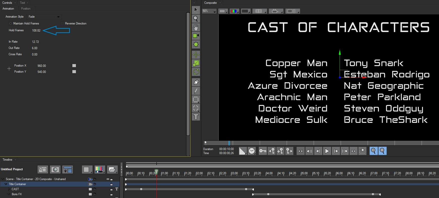 Title Studio- Creating A Fade Effect | Boris FX